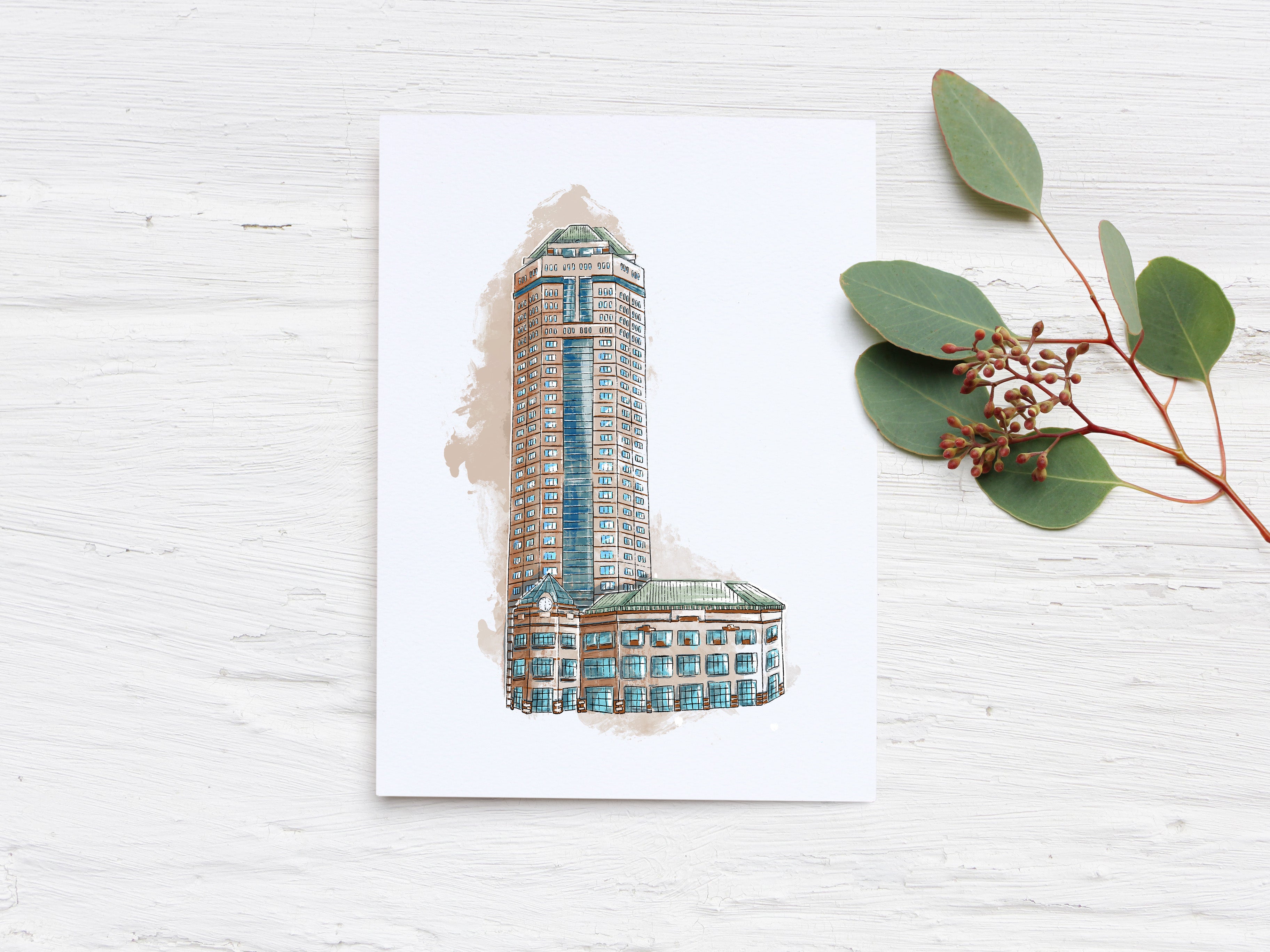 Vern Riffe Center card – Nazli Brush Art